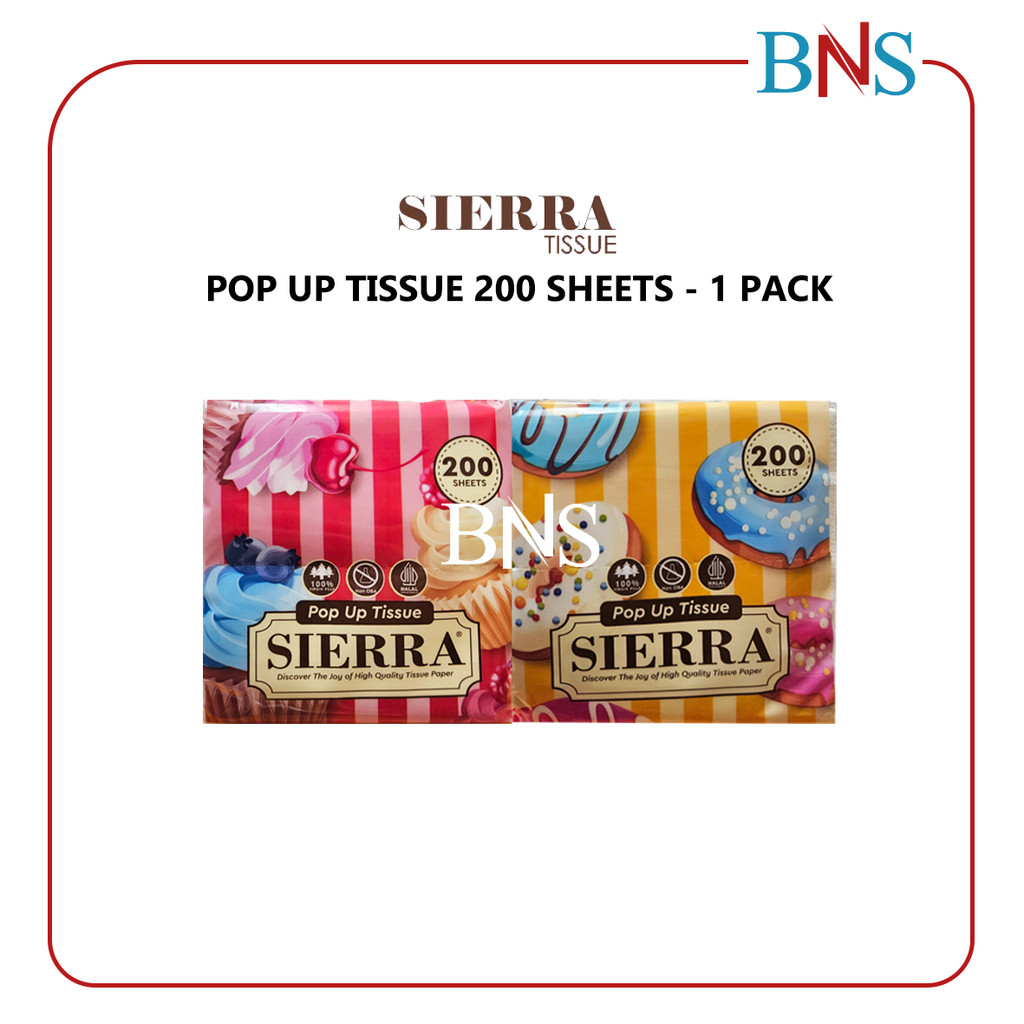 Jual Sierra Pop Up Tissue 200 Sheets - 1 Pack | Shopee Indonesia