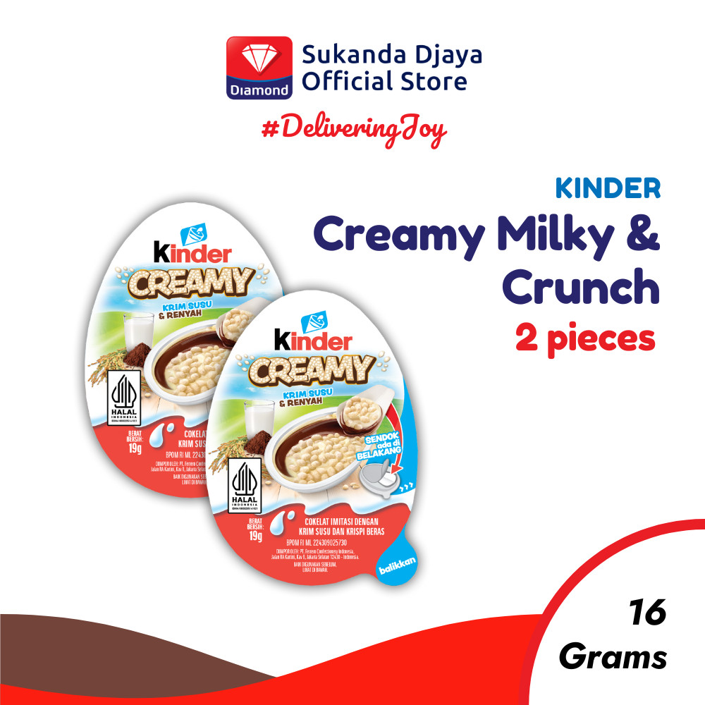 Jual Kinder Creamy Milky & Crunch 19 Gr – Twin Pack | Shopee Indonesia
