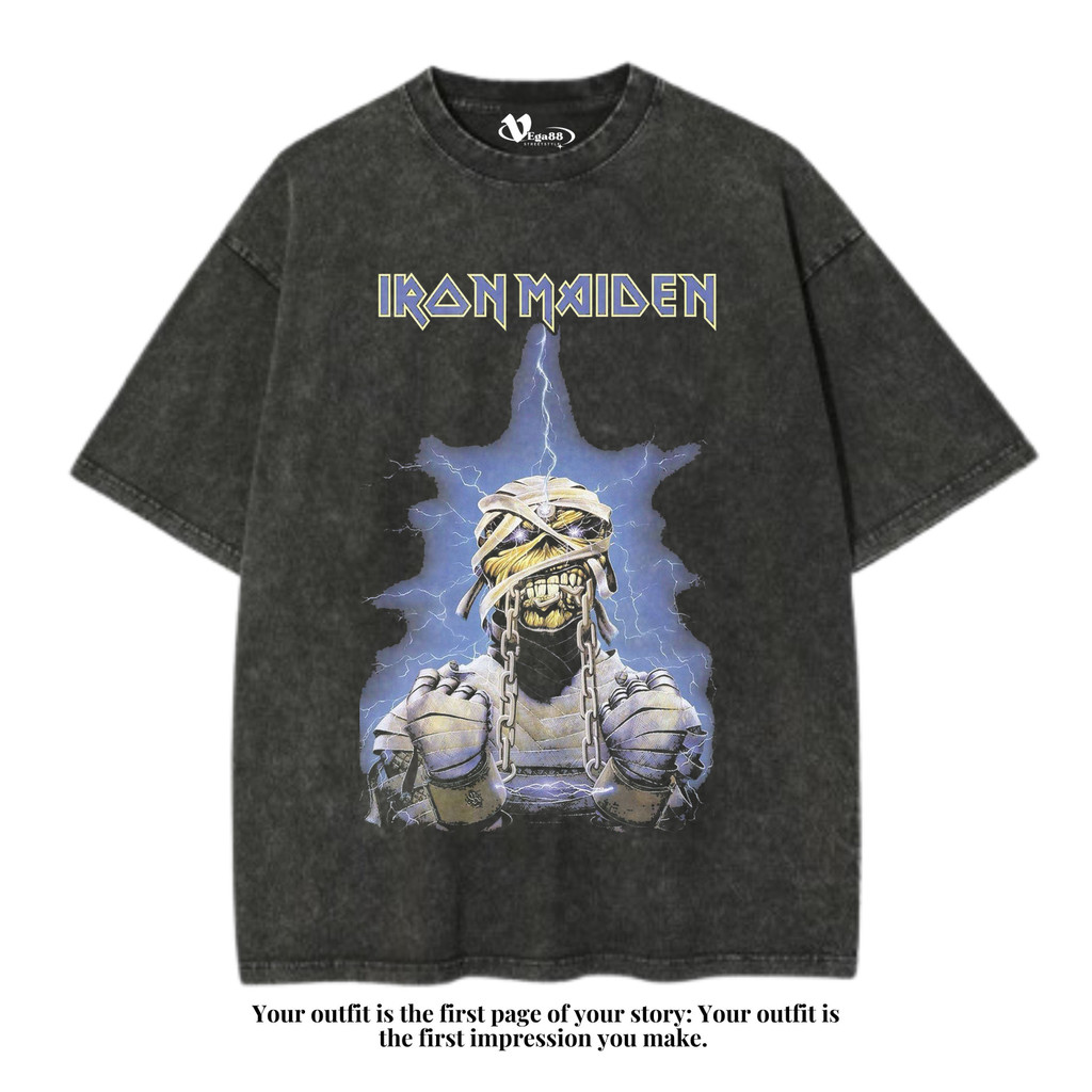 Jual VEGA88 *iron maiden* Kaos oversize | t-shirt oversized | kaos ...