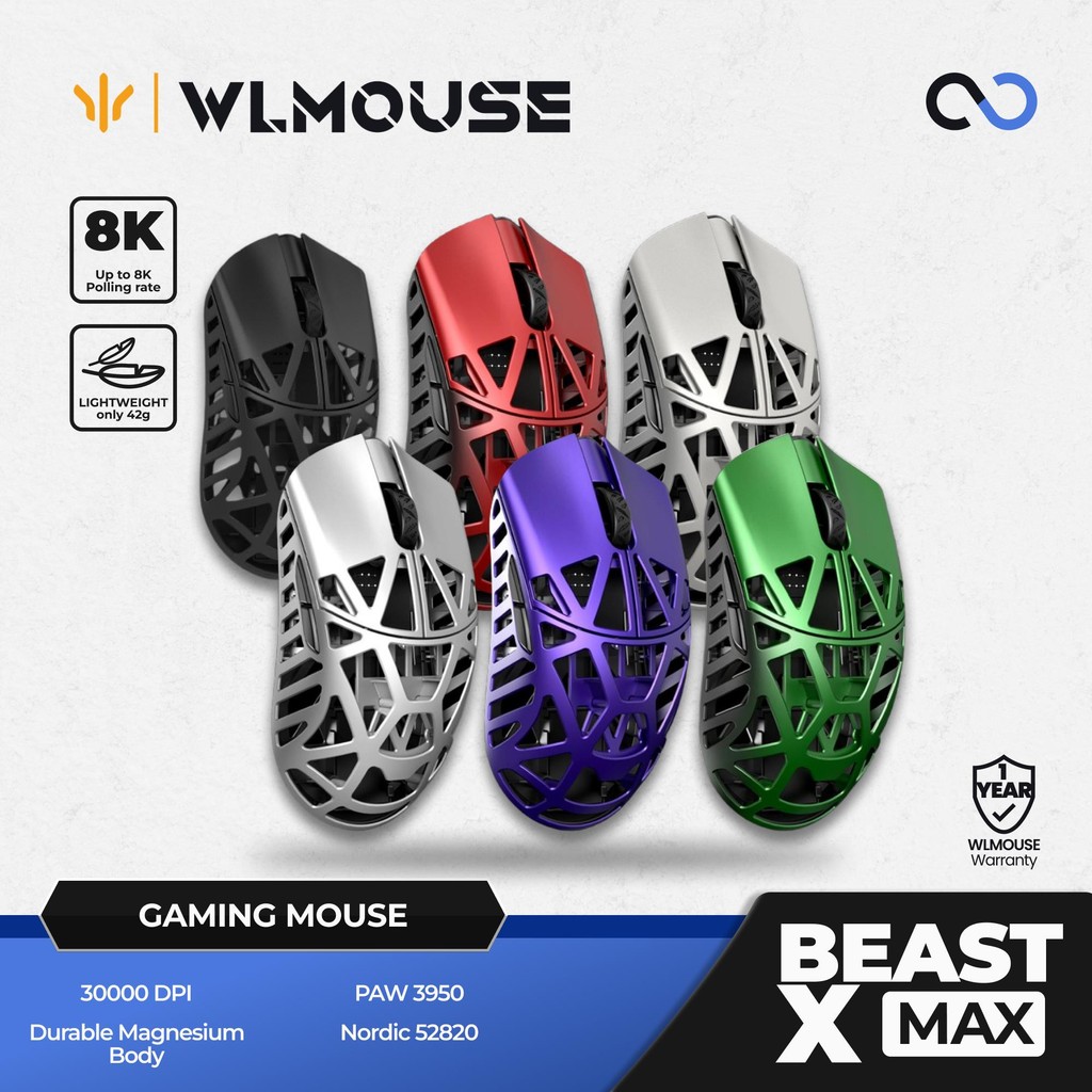 Jual WLMouse Beast X Max 8K Super Light Magnesium Wireless Gaming Mouse ...