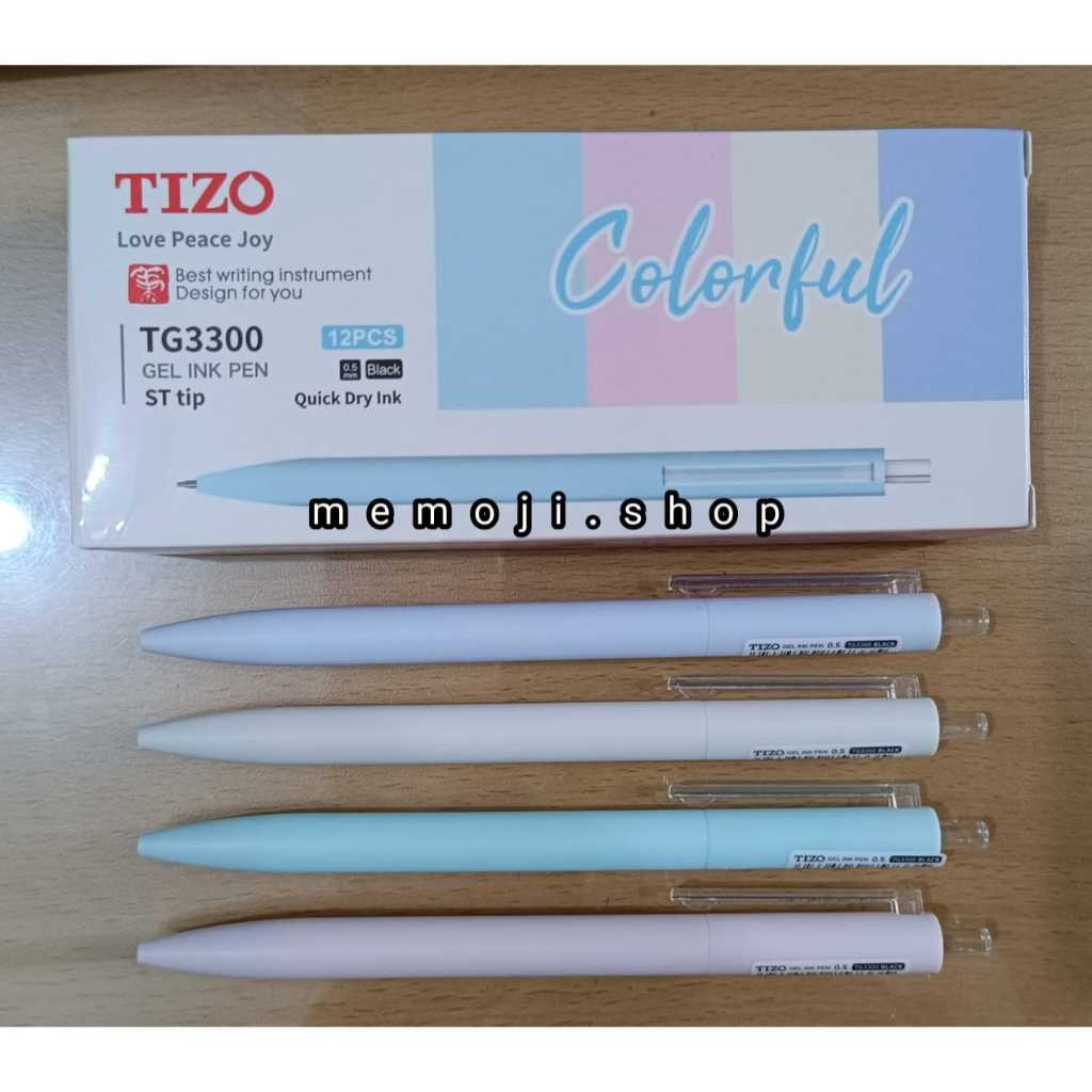 Jual Pulpen Gel TIZO TG3300 Colorful (12pc) | Shopee Indonesia