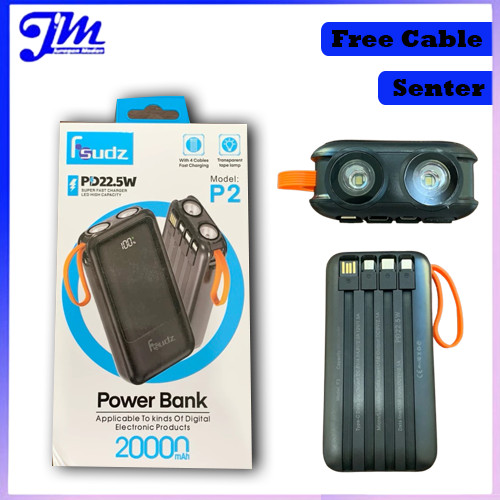 Jual FSUDZ Powerbank Series P2 20.000mAh Fast Charging FREE kabel ...