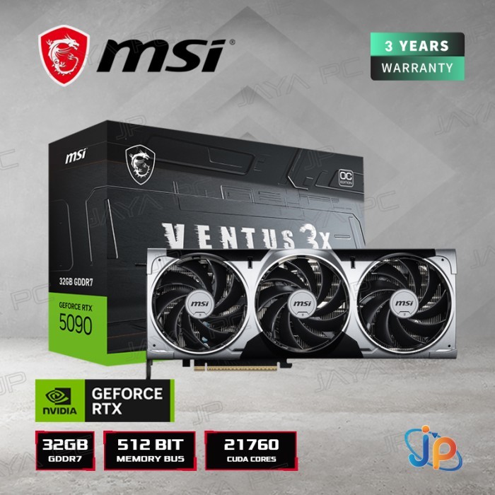 Jual VGA MSI GeForce RTX 5090 Ventus 3X OC 32GB - 32 GB GDDR7 | Shopee Indonesia