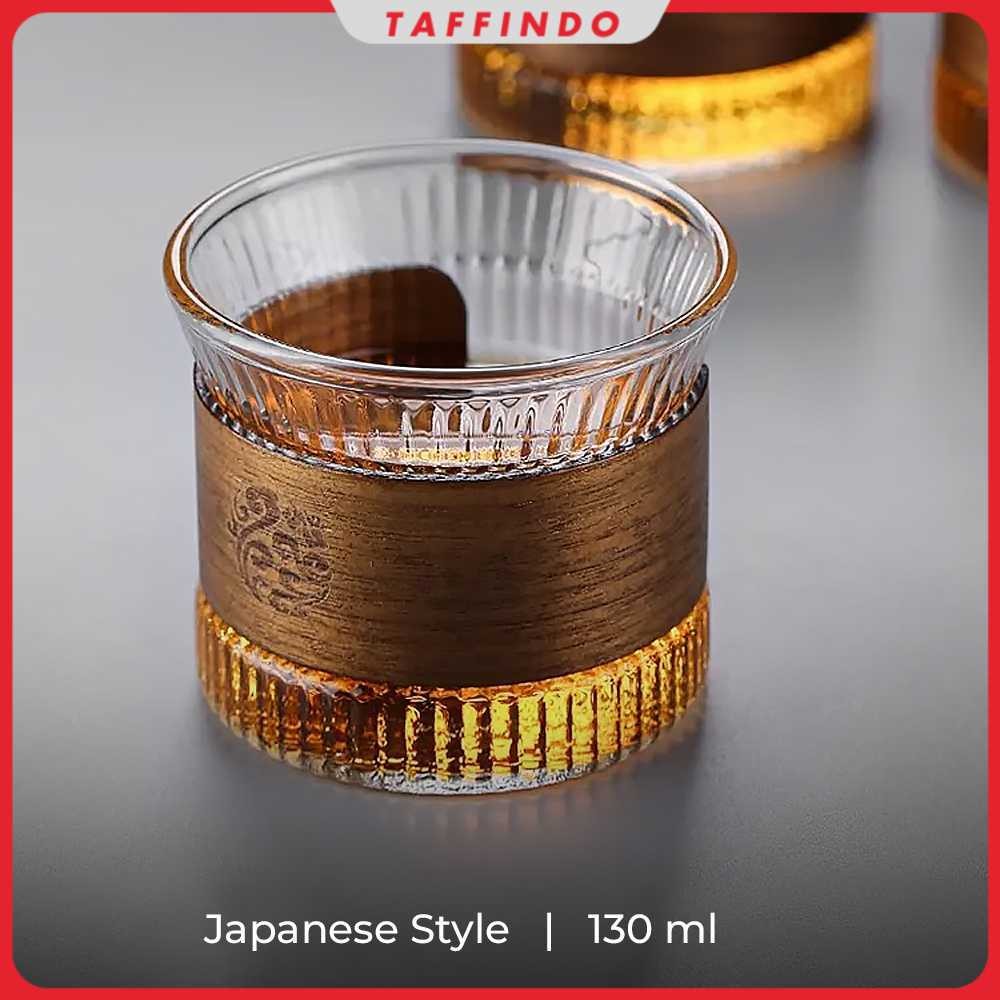 Jual Gelas Whisky Japanese Style Rock Glass Wood Sleeve 130ml - One Two Cups GN13 | Shopee Indonesia
