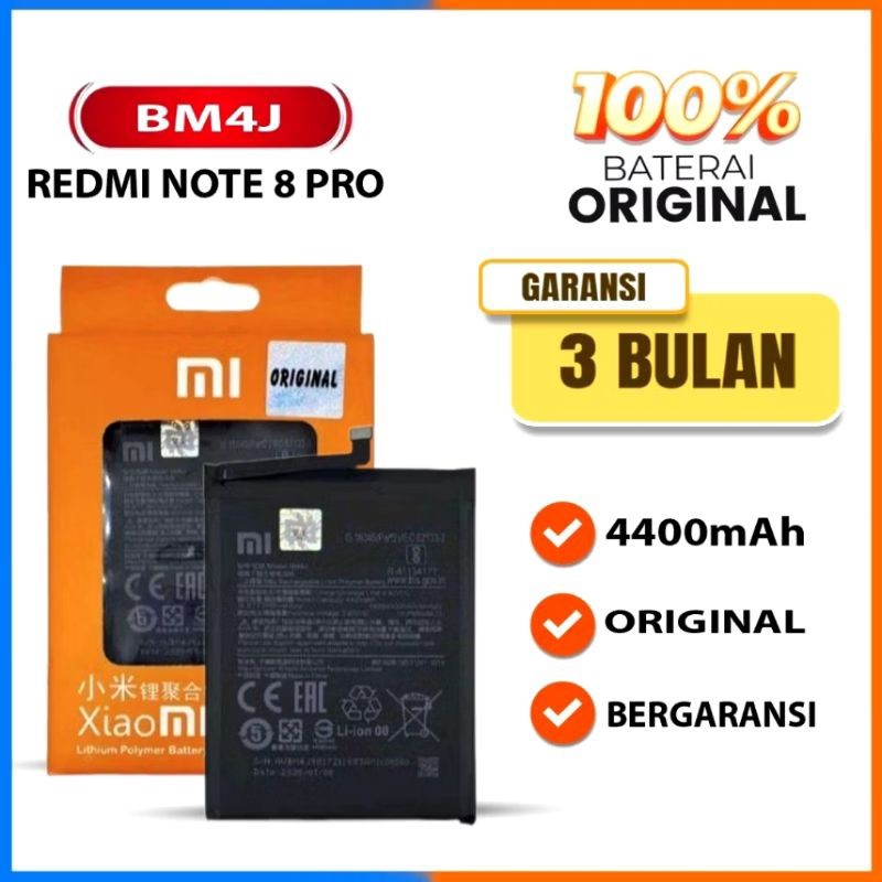 Jual BATERAI BATRE XIAOMI REDMI NOTE 8 PRO BM4J ORIGINAL BATTERY BATRAI ...