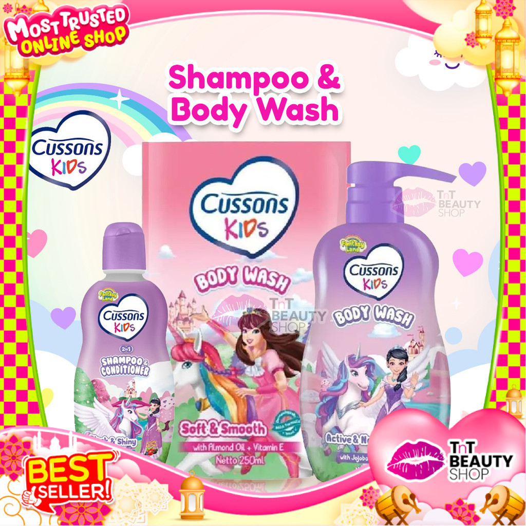 Jual Cussons Kids Shampoo & Conditioner Soft & Smooth / Black & Shiny ...