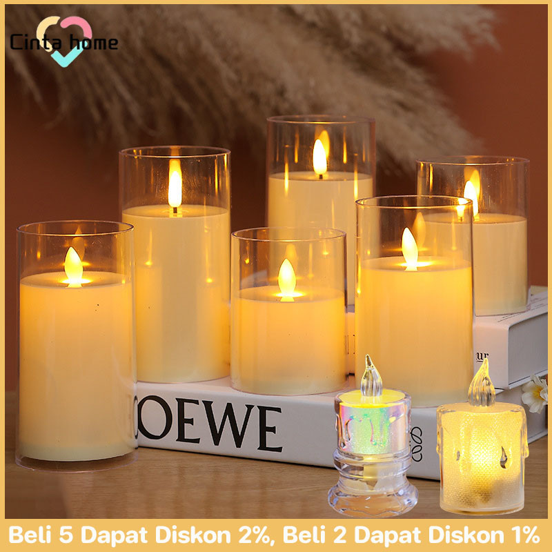 Jual Lampu Lilin LED Flickering Simulation Candle Swing Light Pajangan ...