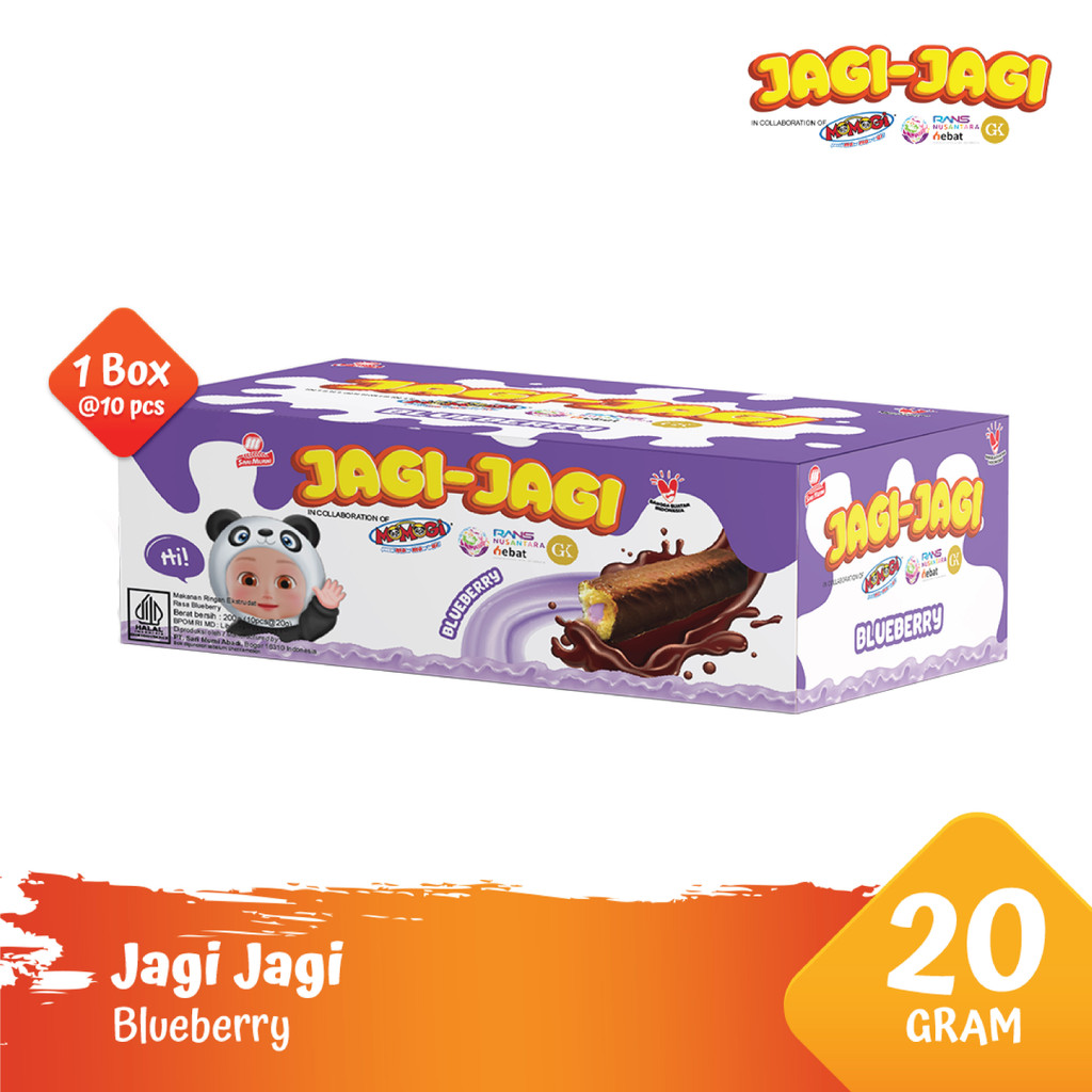 Jual Jagi Jagi Snack 20gr - Blueberry [1 Box @ 10 Pcs] | Shopee Indonesia