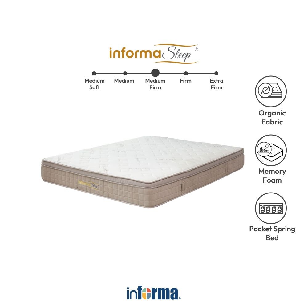 Jual Informa Sleep 160X200X25 cm Kasur Organic Pocket Springbed In Box ...