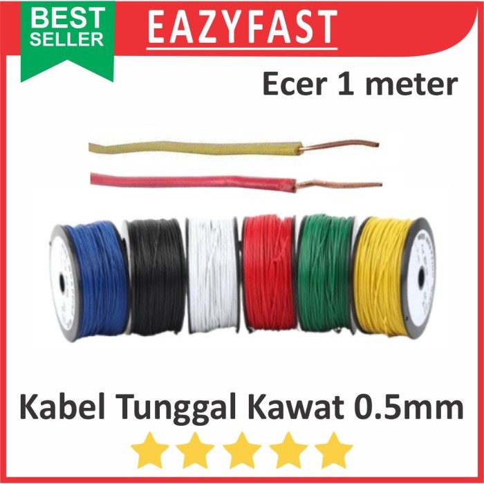 Jual Kabel Tunggal Kawat NYA 0.5mm 0.5 mm Warna Bread Proto Project ...