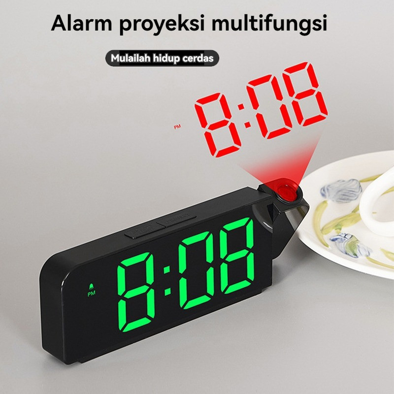 Jual jam Meja Unik Proyektor Desk Clock LED Digital Alarm Projection ...