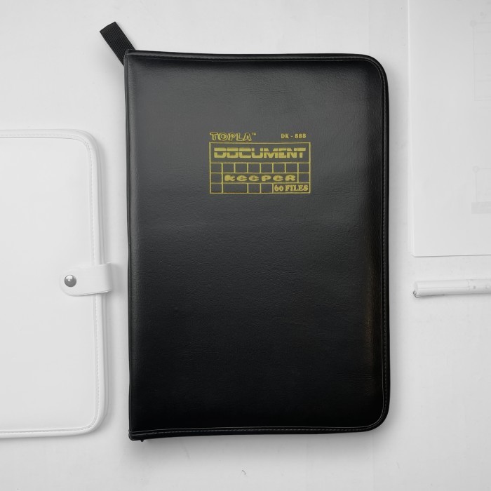 Jual Document Keeper Map Dokumen Kulit Resleting Anti Air TOPLA 40File ...