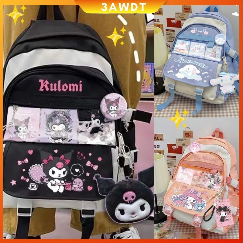 Jual 【Kirim liontin】Ransel kuromi Tas Sekolah Sanrio Ransel anak karakter Tas Cinnamoroll / Tas ...