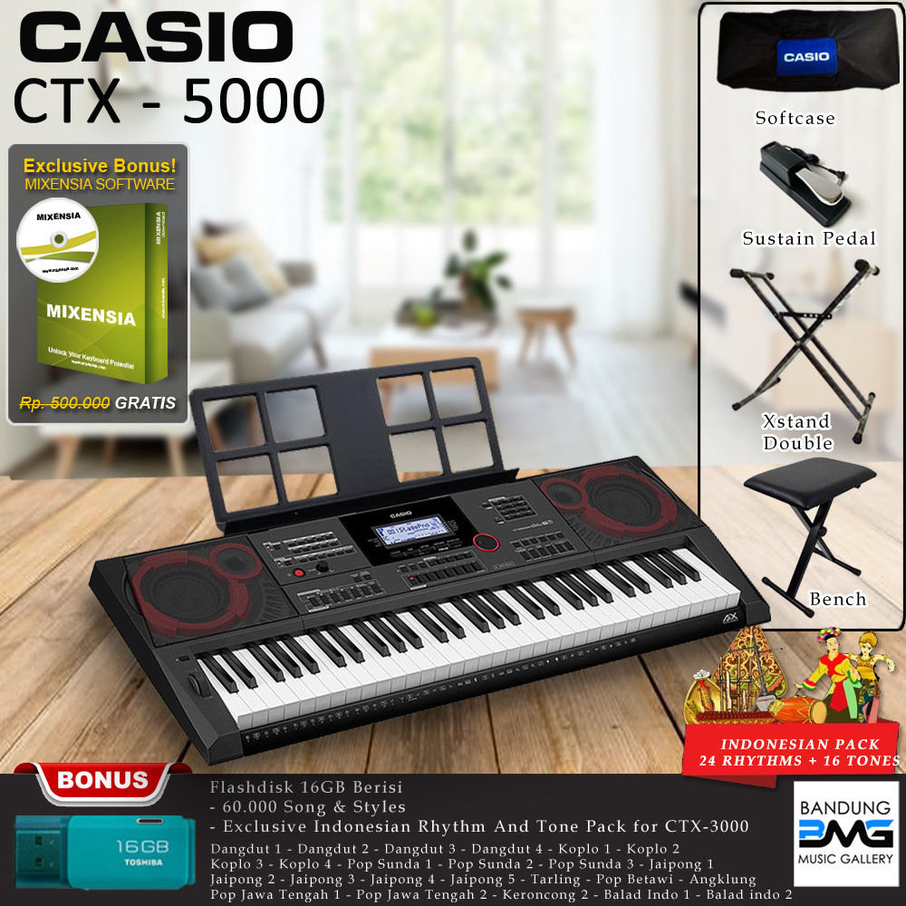 Jual Casio CTX 5000 Keyboard + Stand / CTX5000 / CT X5000 (diatas psr ...