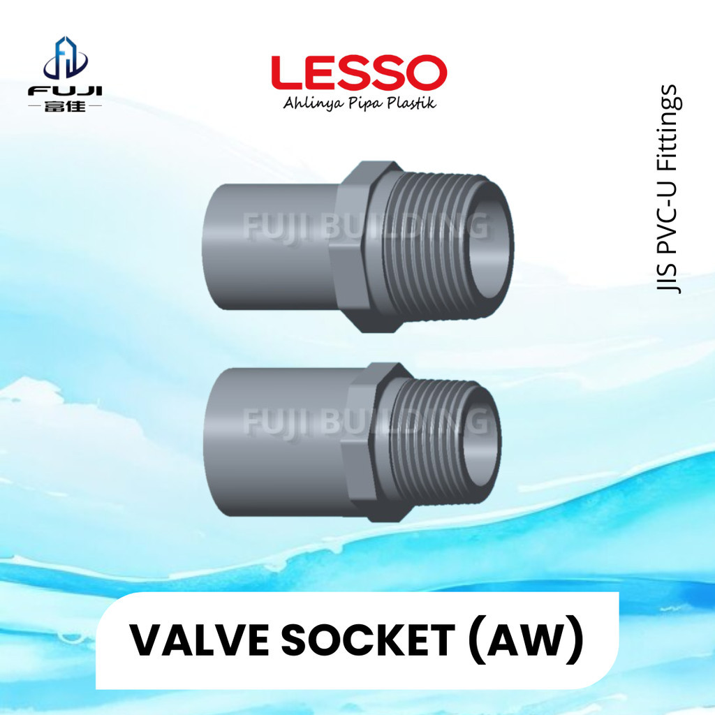 Jual Lesso Fitting Pipa PVC-U AW Valve Socket | Shopee Indonesia