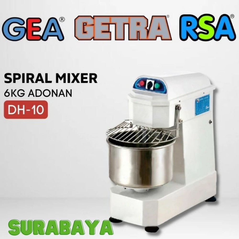 Jual Spiral Mixer Roti Getra Dh-10 Mixer Spiral 10 Liter Adonan ...