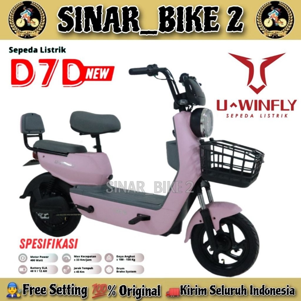 Jual Sepeda Listrik UWINFLY DF7S D7S D7 S // D7D D 7D Terbaru 500 Watt ...