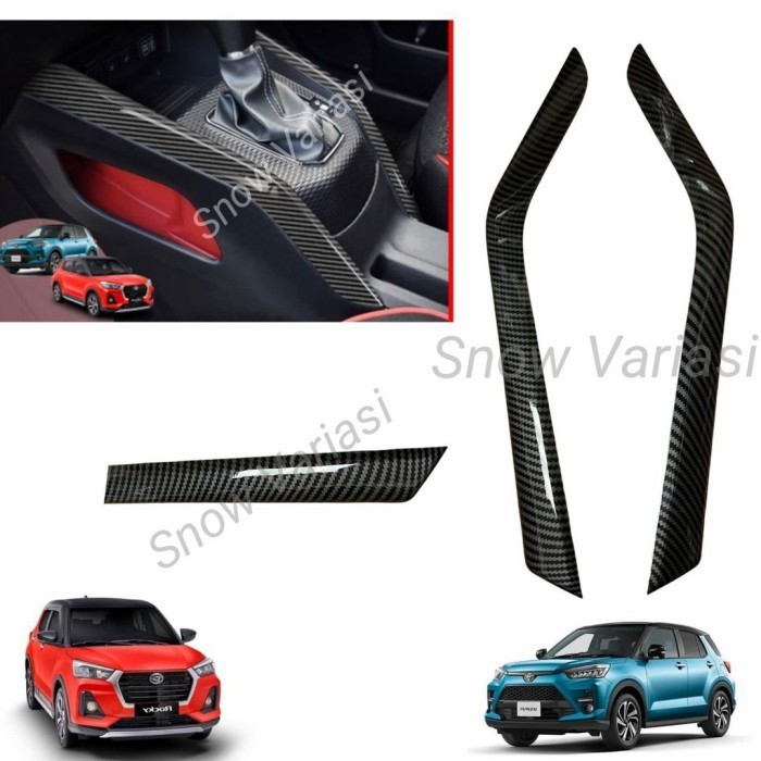 Jual Panel side shifter toyota raize daihatsu rocky 2021 hitam carbon ...