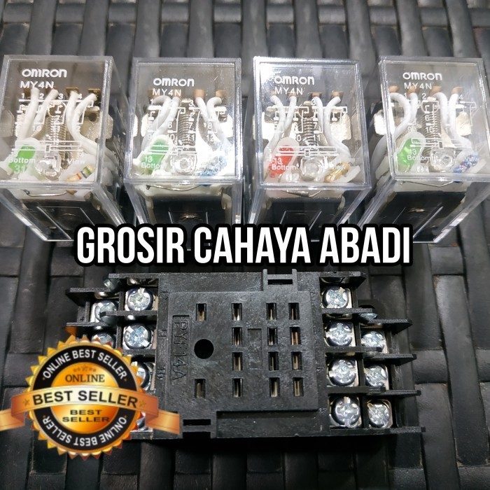 Jual relay omron my4/my4n 24vdc+socket 14kaki original -VV45 | Shopee Indonesia