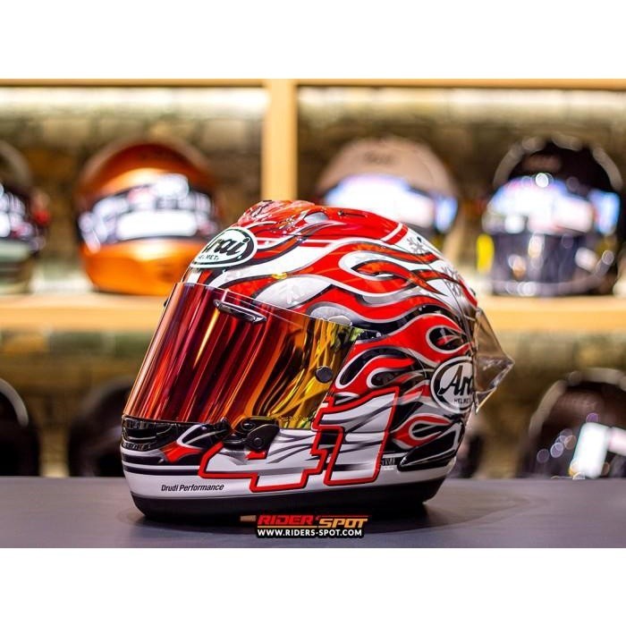 Jual Helm Motor Arai Rx-7X Haga Gp Red White Flame Full Face Helmet ...