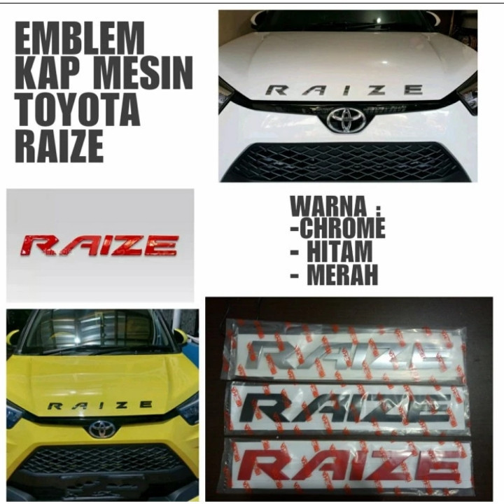 Jual OV Engine Hood Emblem Toyota RAIZE Emblem Kap Mesin RAIZE ...
