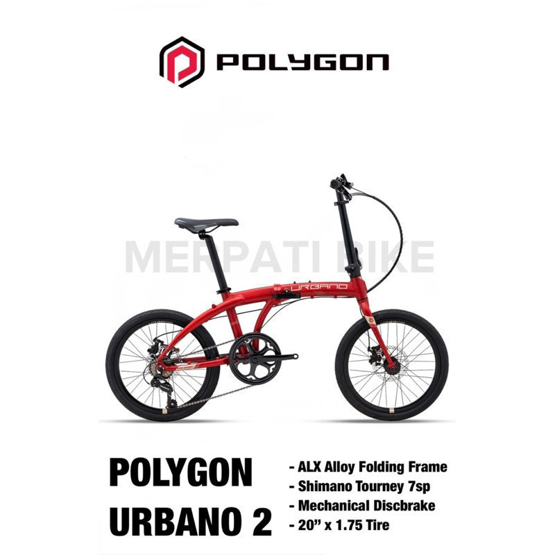 Jual Polygon Urbano 2 Sepeda Lipat Folding Bike 20 inch Urbano 2 ...