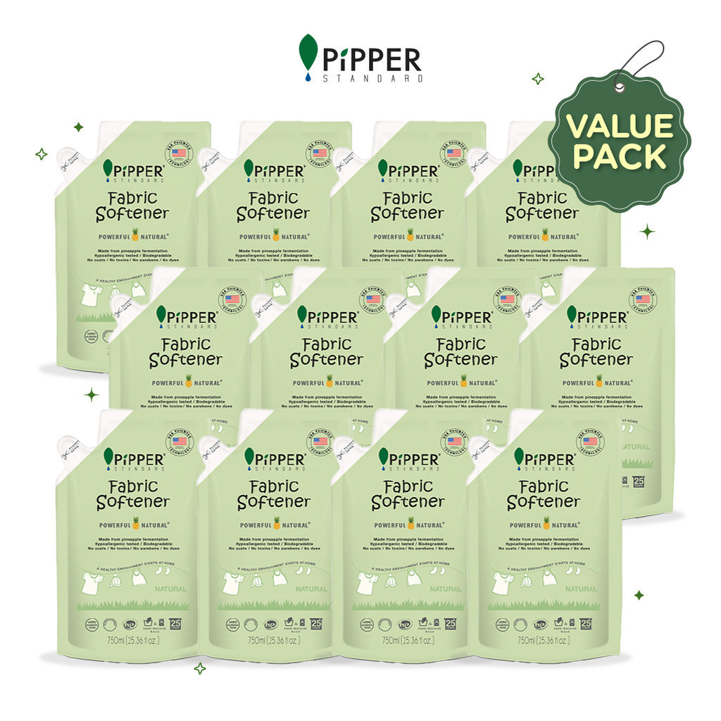 Jual PiPPER Fabric Softener Natural Scent Value Pack 12x 750 ml Refill ...