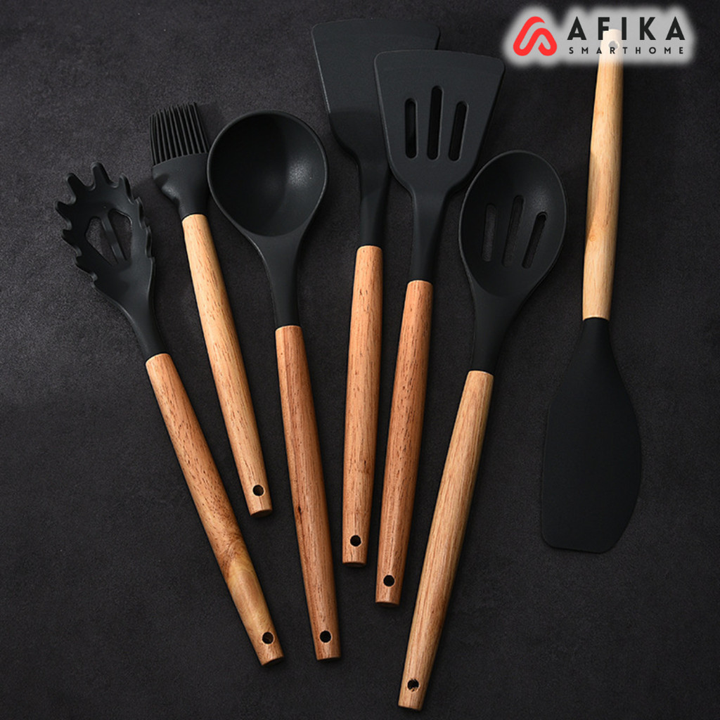 Jual Set Spatula Silikon 9 in 1 Alat Masak Dapur Sutil Tahan Panas ...