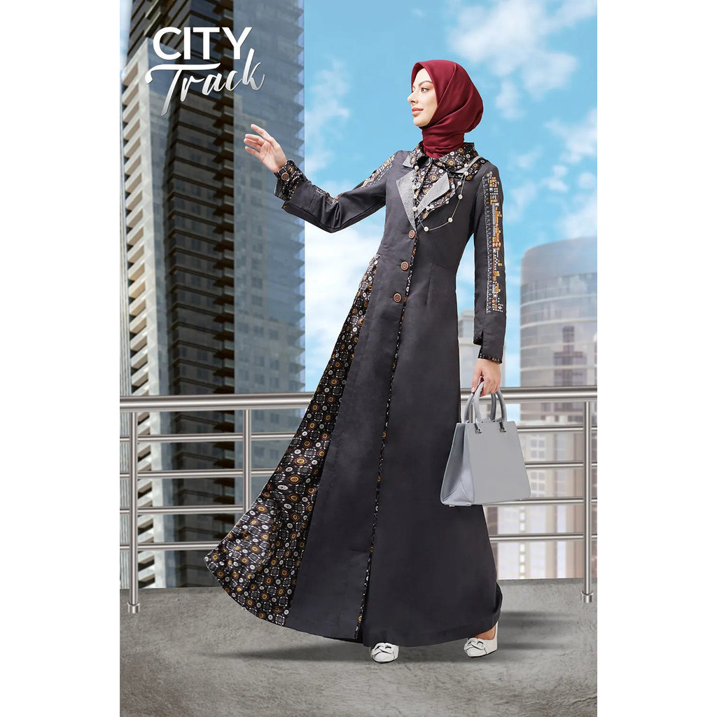 Jual TUNEECA Gamis The Iconic By Tuneeca City Track - Gamis Kekinian ...