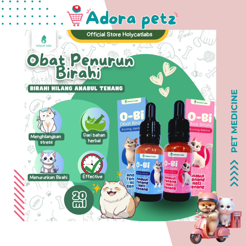Jual Penurun Birahi Kucing OBI Holy Cat Labs 20ml - O-BI Obat Birahi ...