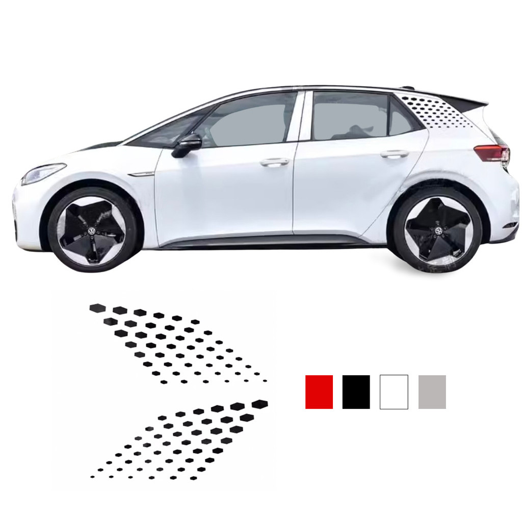 Jual Pair Car Rear Sticker Spoiler Side C Pillar Decal Graphics Vinyl ...
