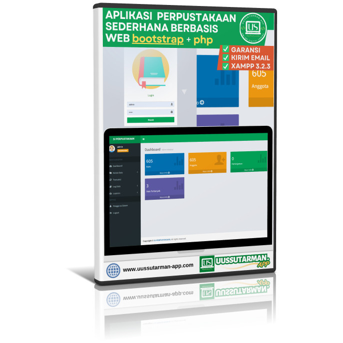 Jual Aplikasi sistem informasi perpustakaan sederhana berbasis web- bootsrap dan php | Shopee ...