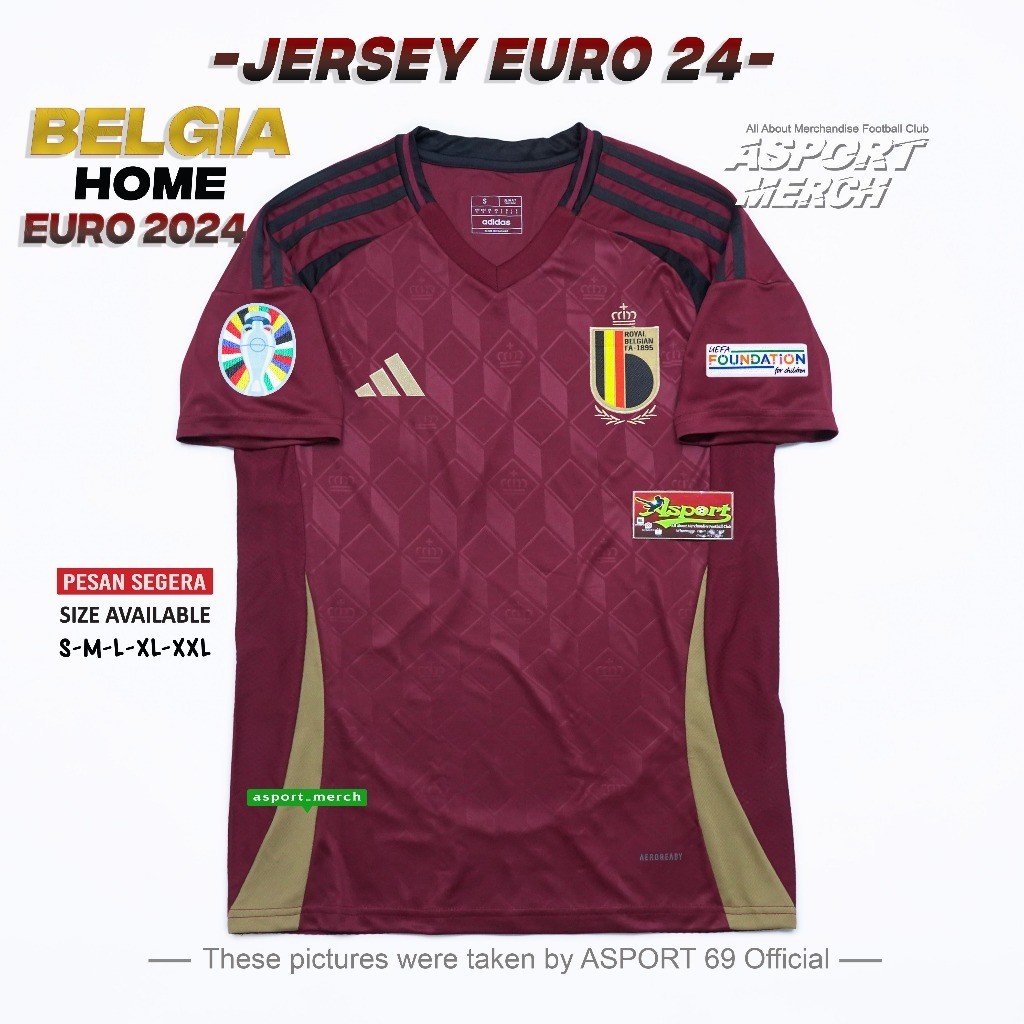 Jual JERSEY BOLA BELGIA HOME EURO TERBARU 2024 2025 JERSEY BELGIUM HOME ...