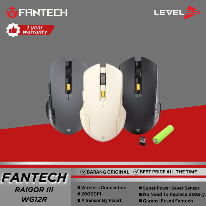 Jual MOUSE GAMING FANTECH RAIGOR III WG12R WIRELESS RECHARGE | Shopee ...