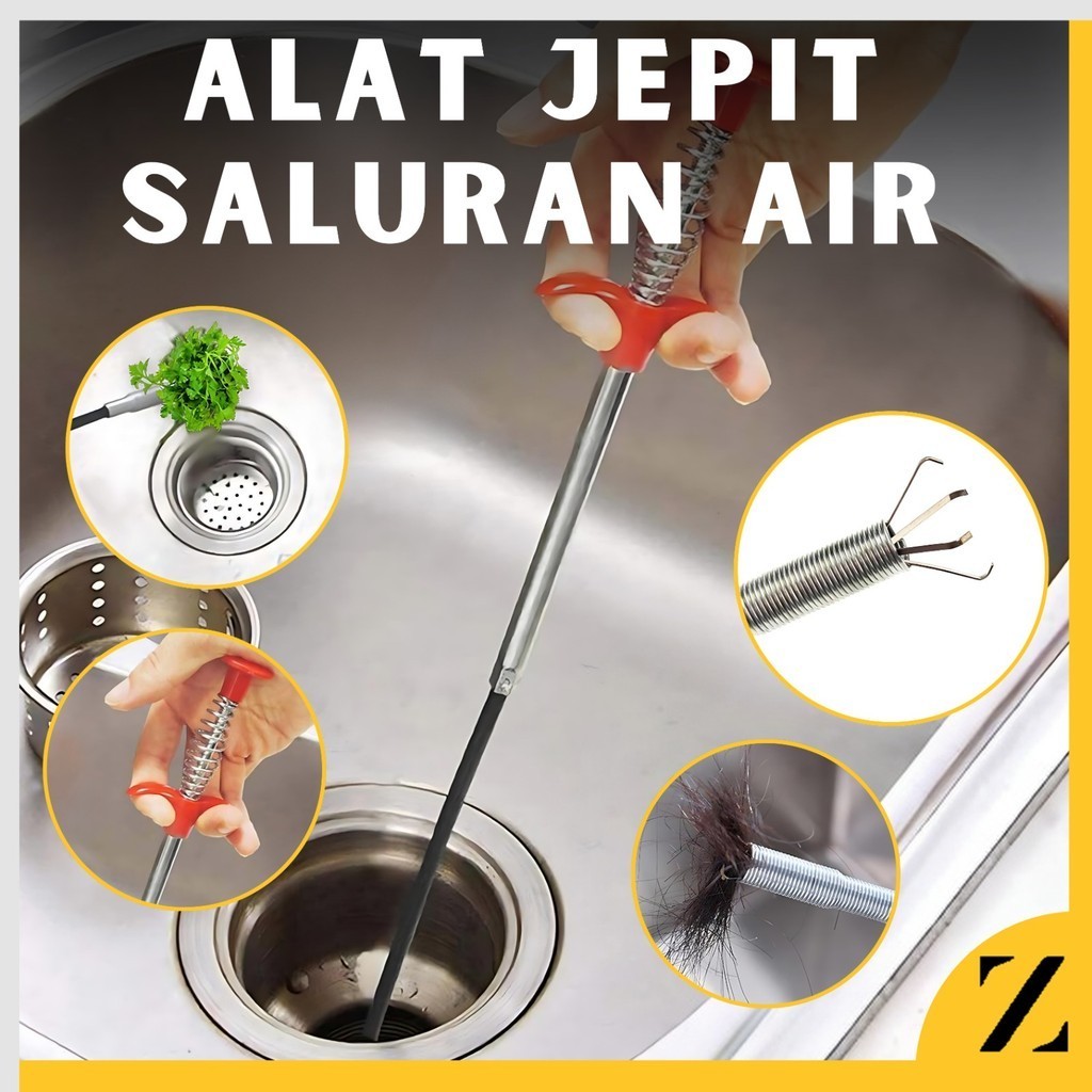 Jual Kawat Jepit Pembersih Saluran Air Wastafel Pipa Mampet Alat Penjepit Kotoran Sink Toilet ...