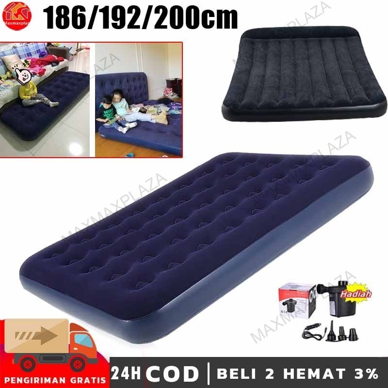 Jual Bestway 67000 Paket Kasur Angin Double Biru+ Pompa Listrik Kasur ...