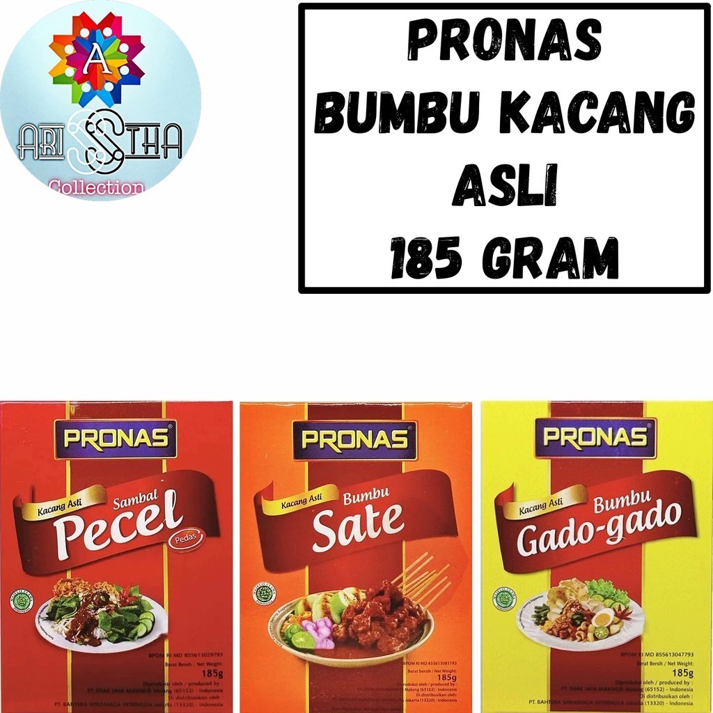 Jual Pronas Bumbu Kacang Asli Kemasan 185 Gram Gado-Gado Pecel Sate ...