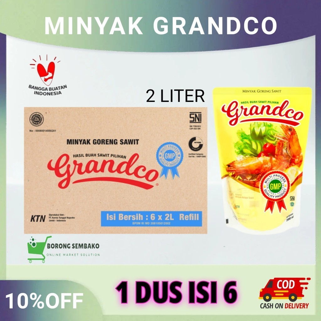 Jual Minyak Goreng Grandco 2 Liter 1 Dus | Shopee Indonesia