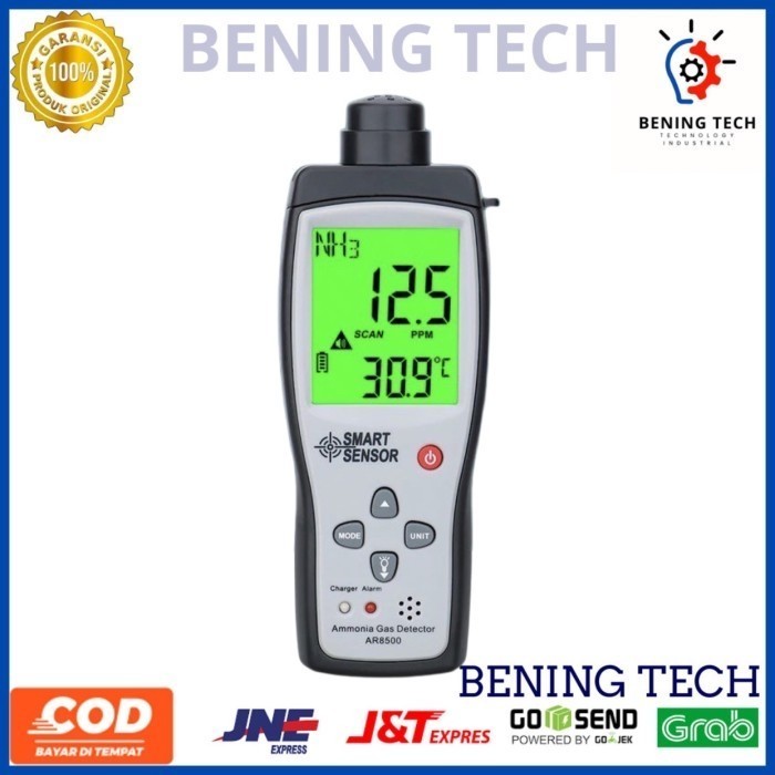 Jual Ammonia Gas Detector NH3 Smart Sensor AR8500 Amonia Tester AR 8500 ...