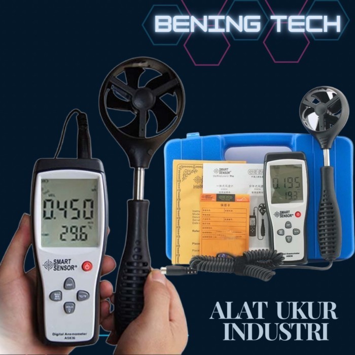 Jual Anemometer Smart Sensor AS836 Certificate Wind Tester AS-836 AS ...