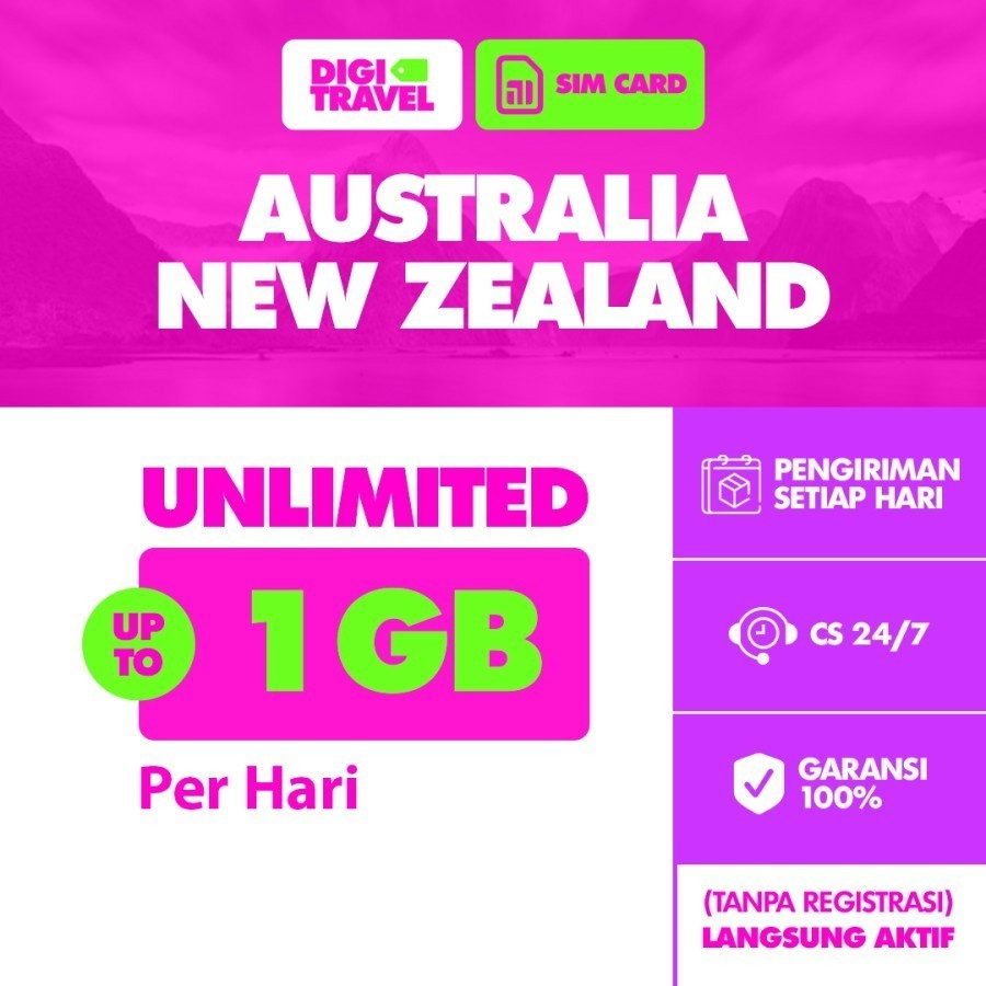 Jual Sim Card Australia New Zealand Unlimited | Simcard Internet ...