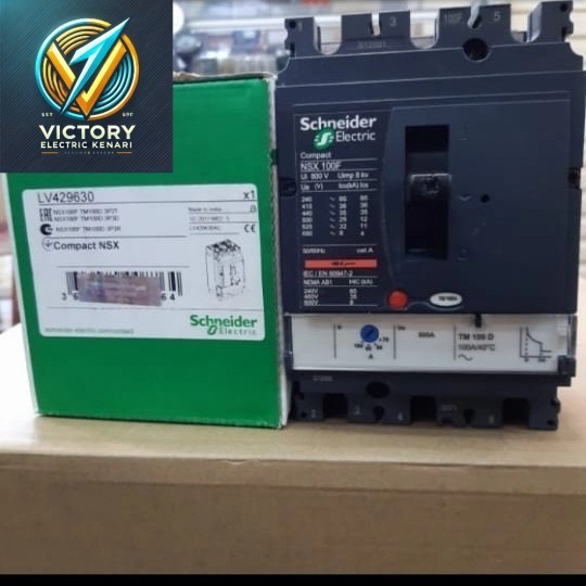 Jual Schneider MCCB LV429630 NSX 100F 80A 3P Compact NSX100F circuit breaker | Shopee Indonesia