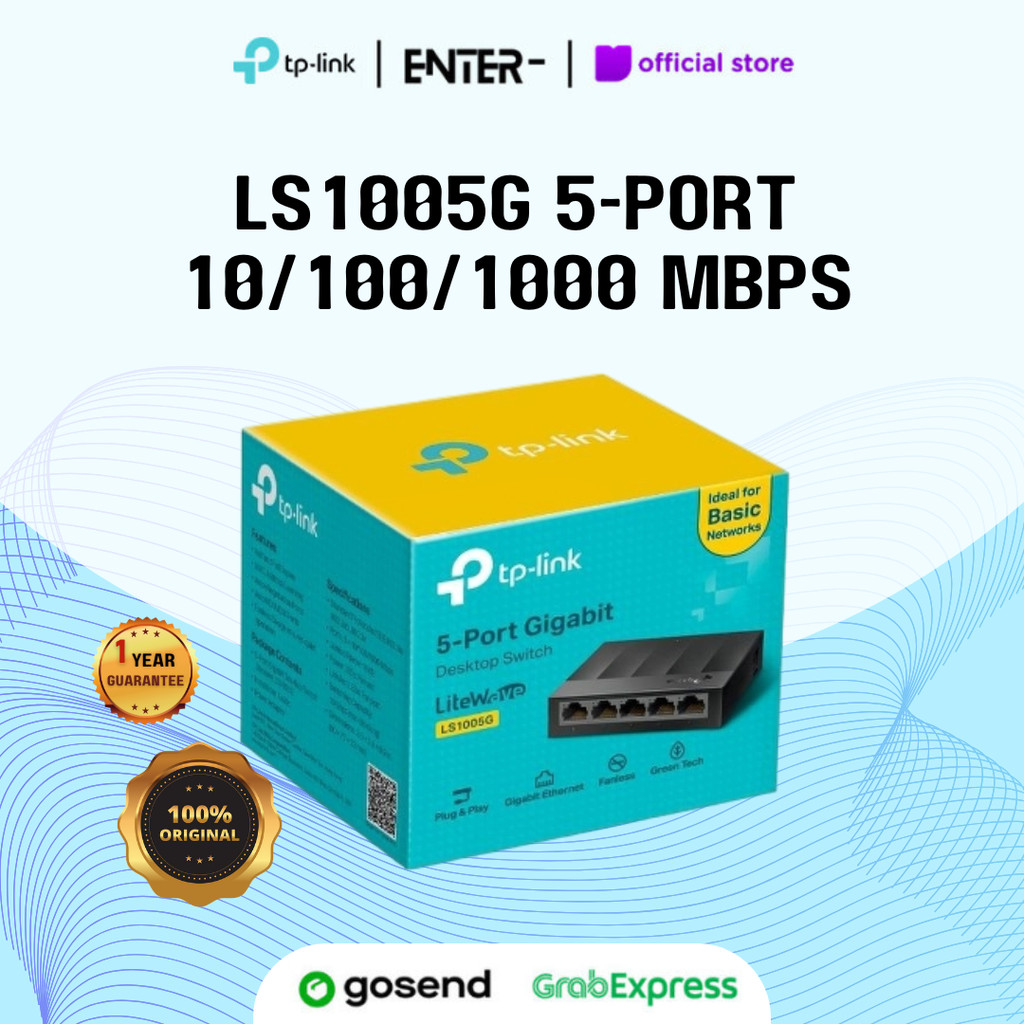 Jual TP-LINK LS1005G TPLink 5-Port Gigabit 10/100/1000Mbps Desktop Switch | Shopee Indonesia