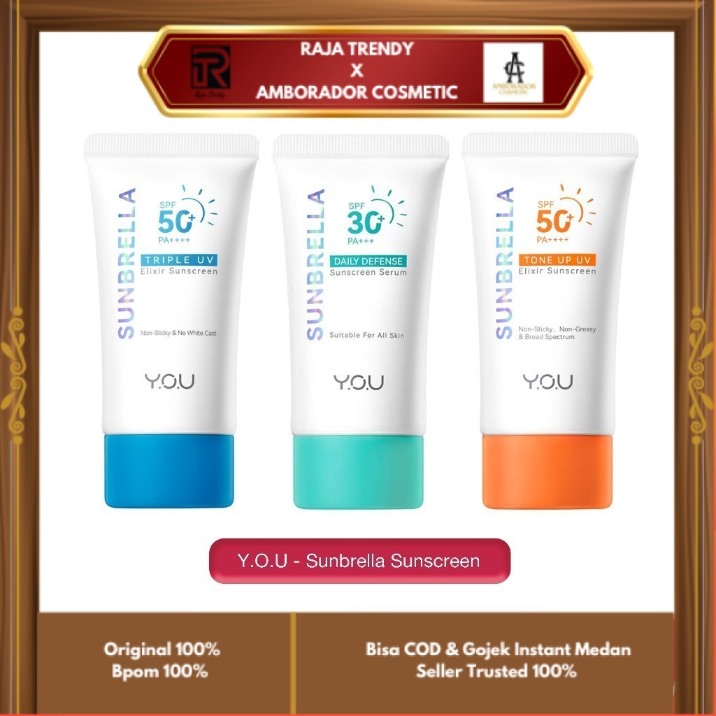Jual Y.O.U - SUNBRELLA SUNSCREEN ( 30 / 40 ml ) - Sunscreen Wajah ...