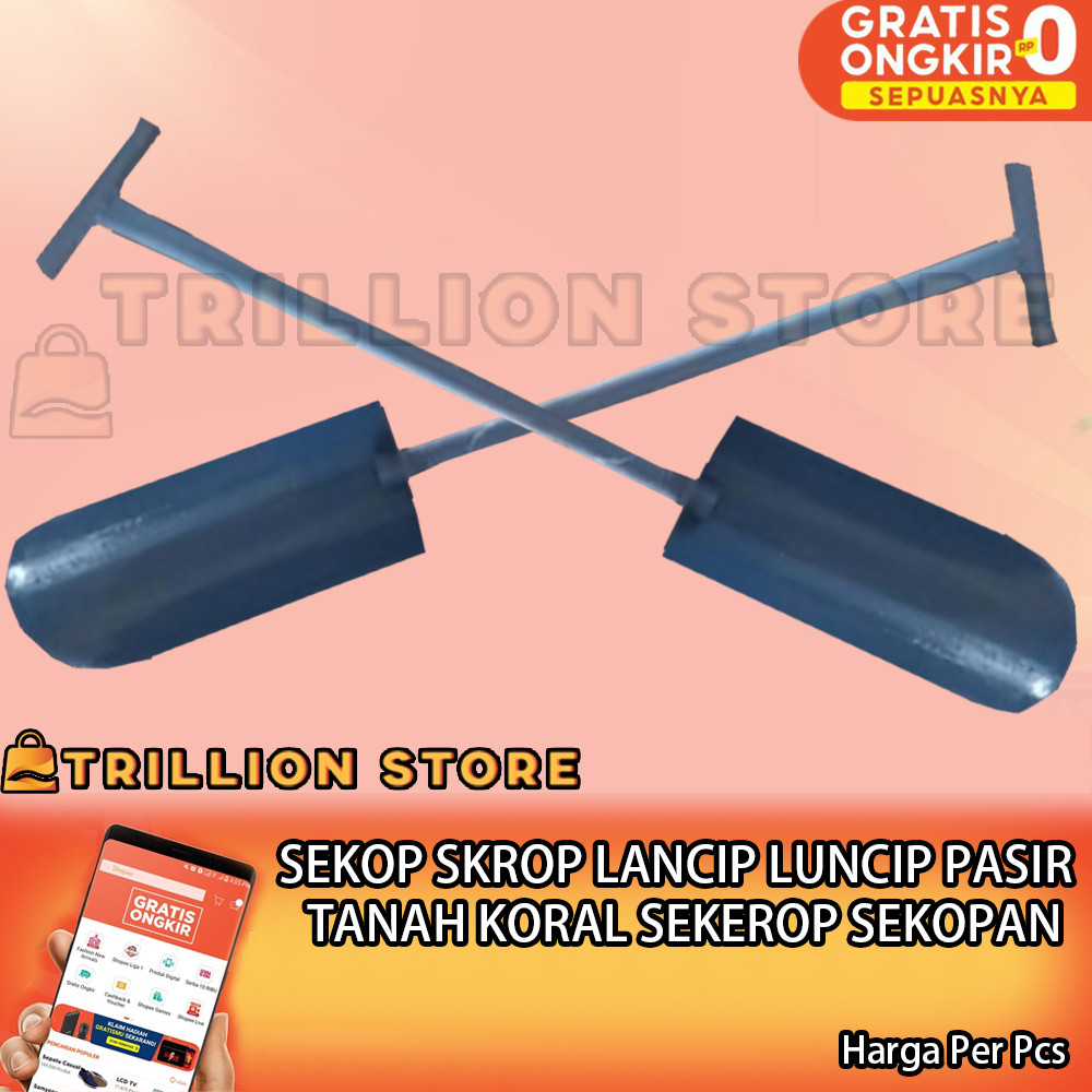 Jual Sekop Kecil Skop Full Besi Sekrop Gali Pasir Tanah Pendek Ujung ...
