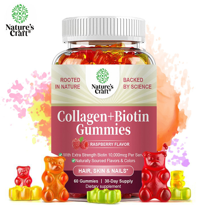 Jual Collagen + Biotin Gummies Anti-aging Whitening Glowing Smooth Skin ...