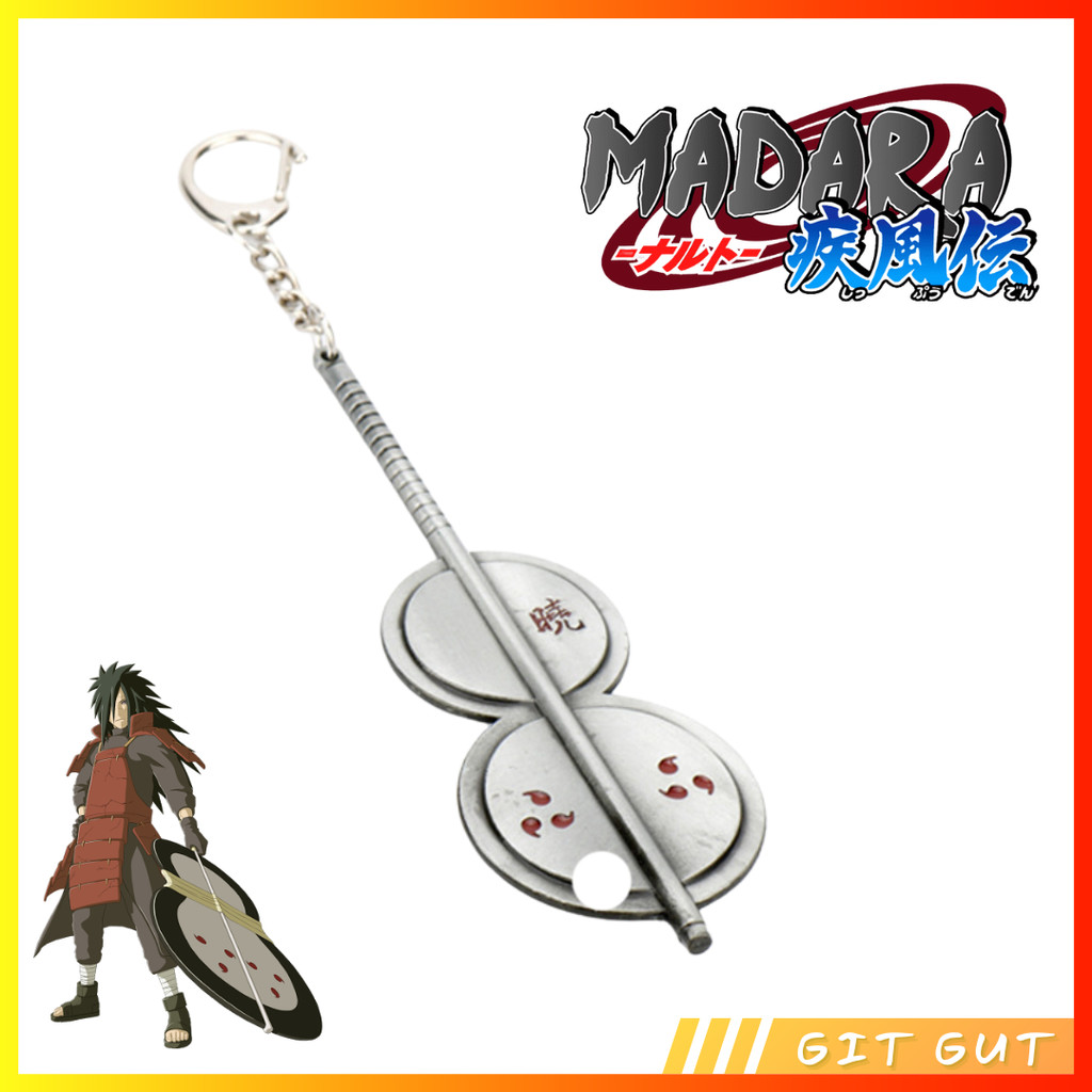Jual Keychain Gantungan Kunci Naruto Uchiha Madara Gunbai War Fan ...