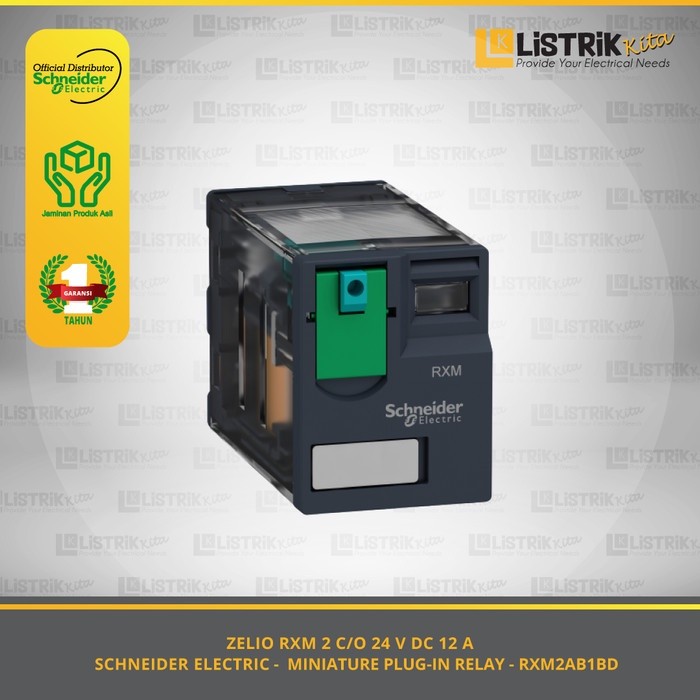 Jual MINIATURE PLUG IN RELAY ZELIO RXM 2C/O 24VDC 12A SCHNEIDER ELECTRIC - RXM2AB1BD | Shopee ...