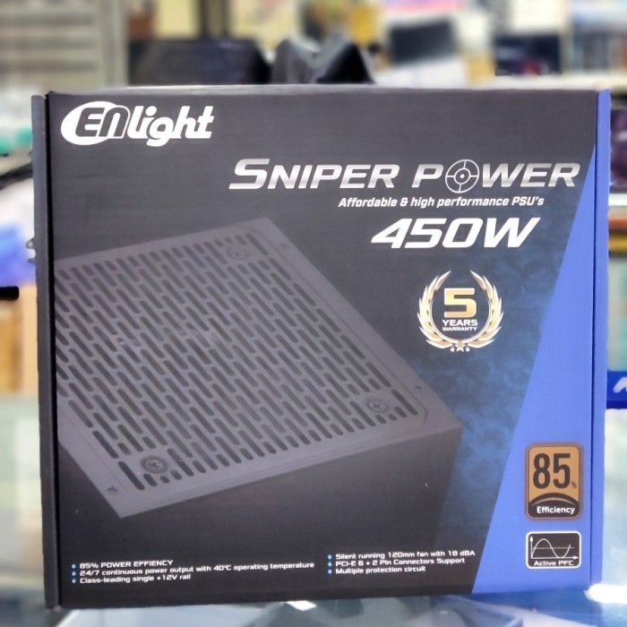 Jual Power Supply Enlight 450W PSU 450 Watt Sniper Power 80+ Bronze ...