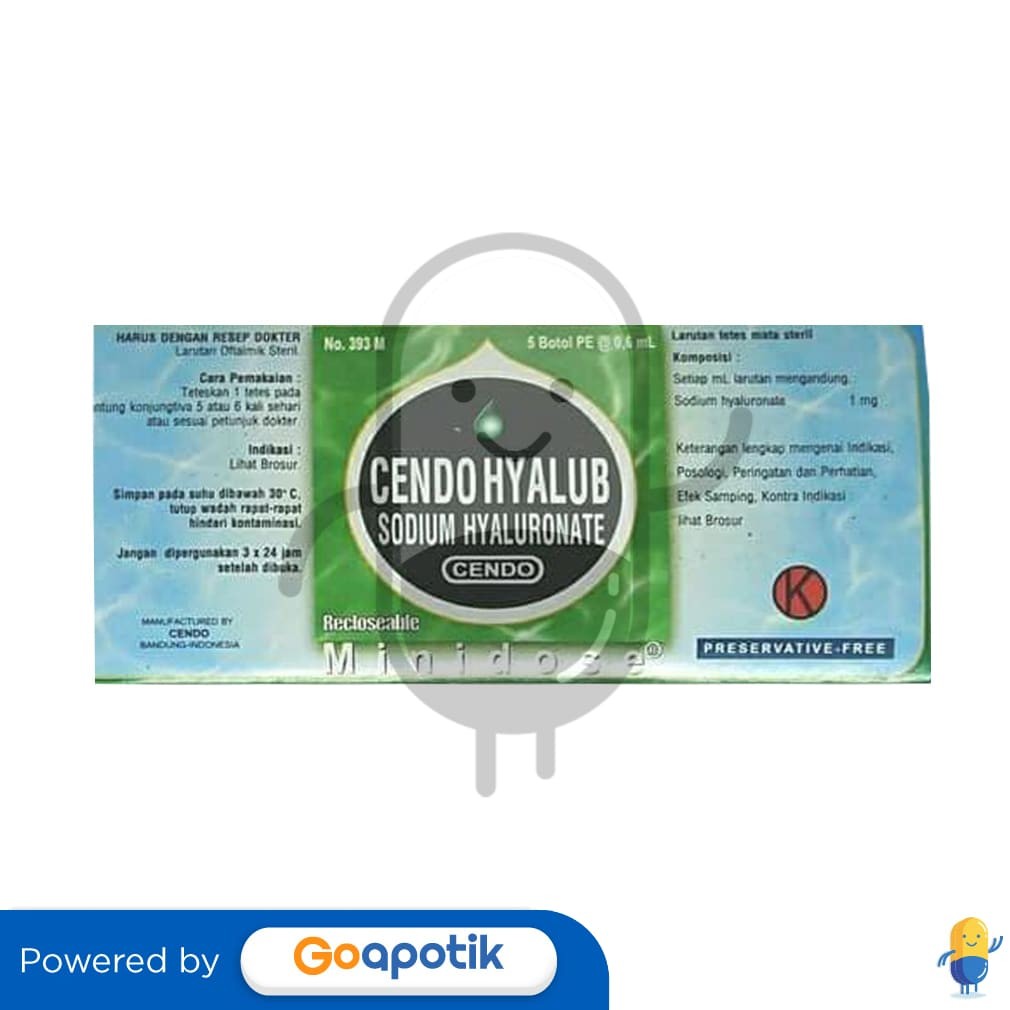 Jual Cendo Hyalub Tetes Mata Box 5 X 0,6 Ml Minidose | Shopee Indonesia
